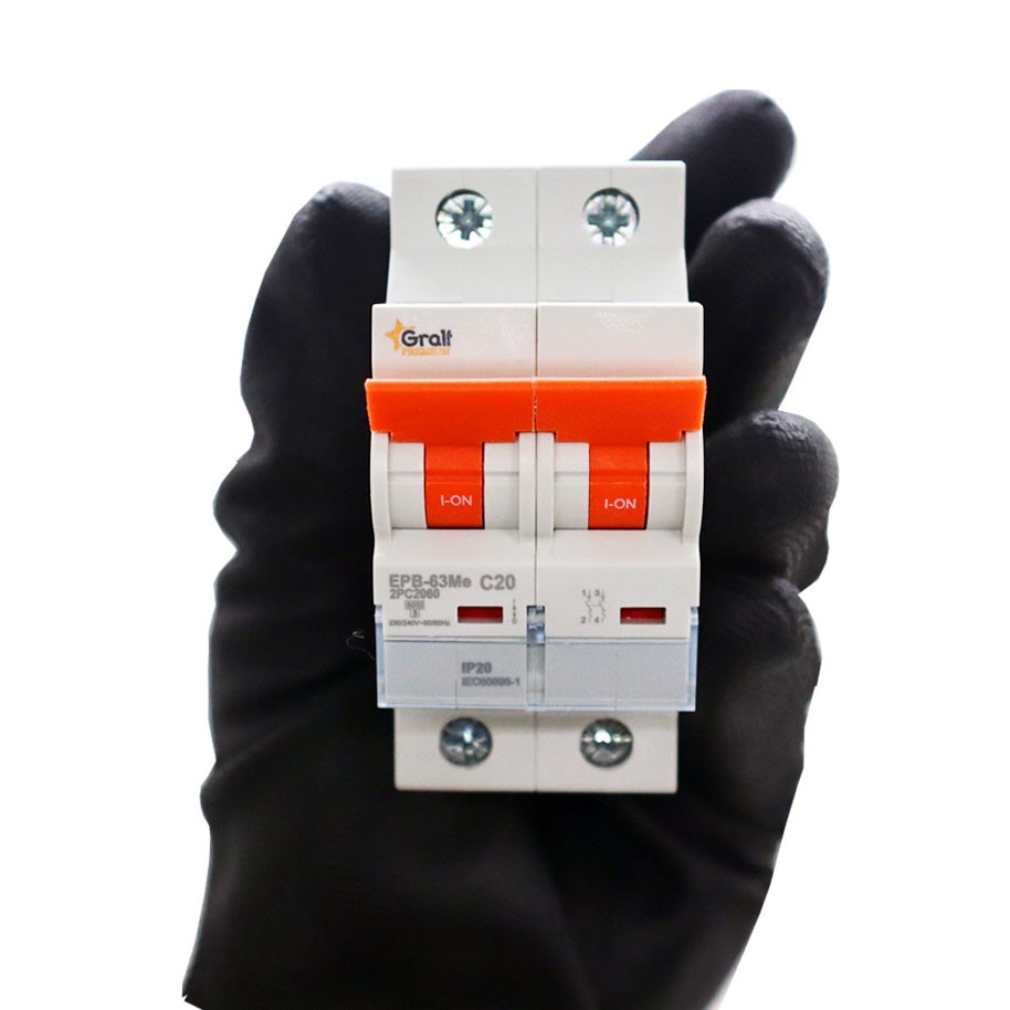 Interruptor Termomagnético 2P C20 6kA - Gralf